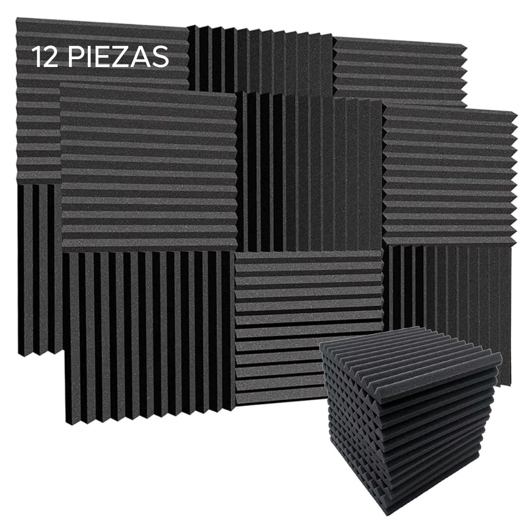 Paquete De 12 Paneles De Espuma Acústica Aislamiento Estudio – Le tengo